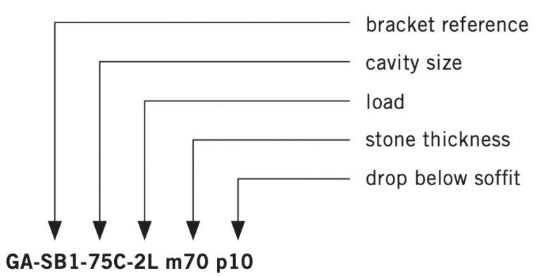VESB Stone Support Brackets – GA Fixings
